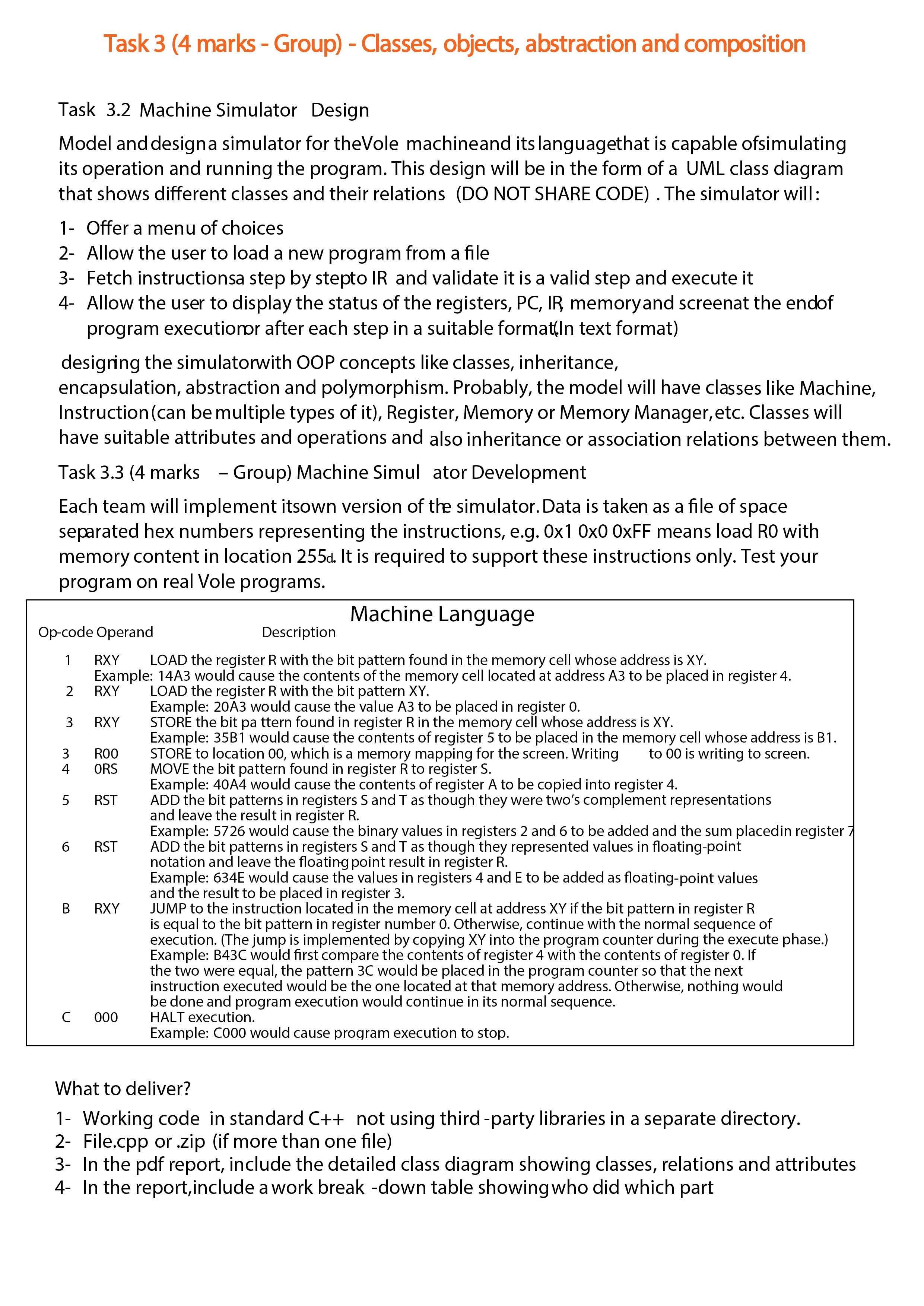 Solved Task 3 4 Marks Group Classes Objects 2109