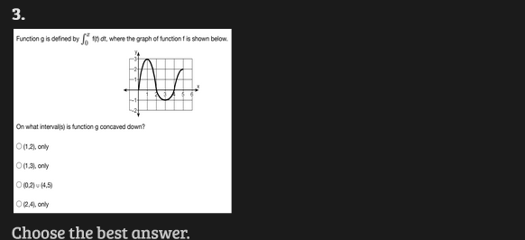 Solved Function g is defined by ∫0x ifict, where the graph | Chegg.com