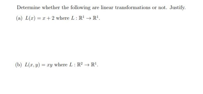 Solved Determine whether the following are linear | Chegg.com