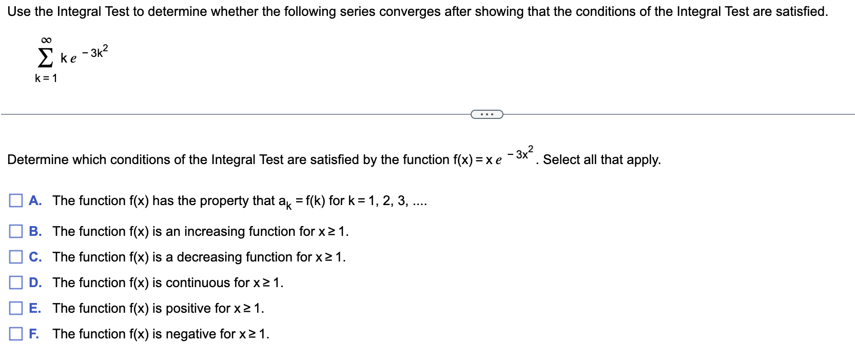 Solved Use the Integral Test to determine whether the | Chegg.com