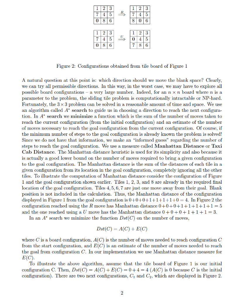 Solved 1 Sliding Tiles In this programming project you are | Chegg.com