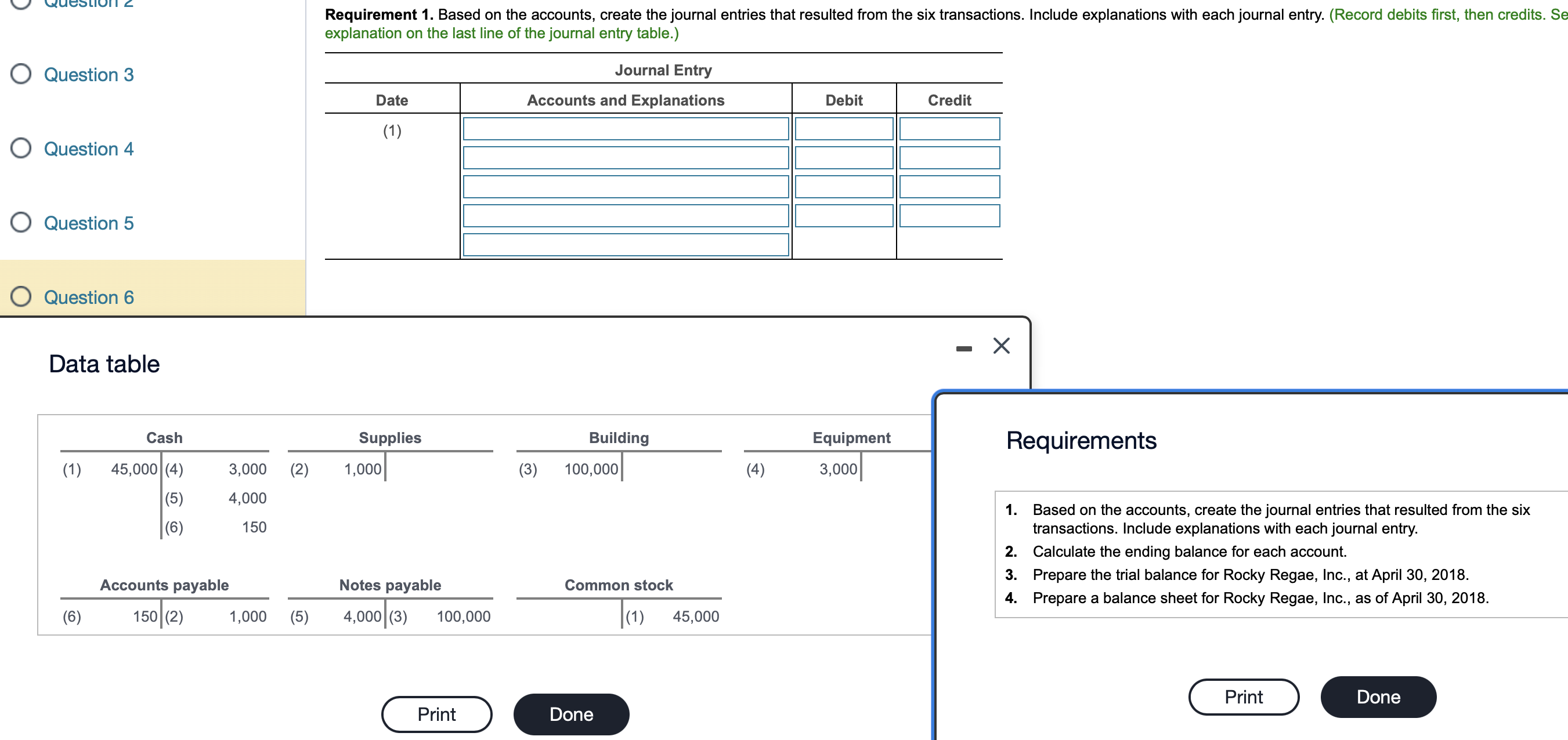Solved Requirement 1. ﻿Based on the accounts, create the | Chegg.com