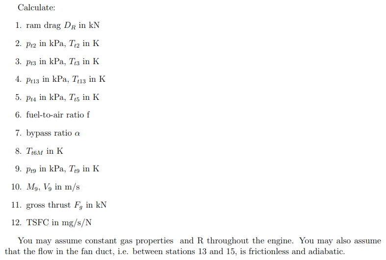 Solved A mixed-exhaust turbofan engine is described by the | Chegg.com