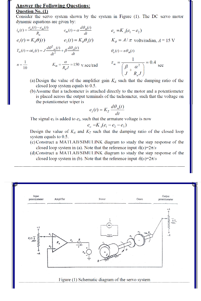 Solved Answer the Following Ouestions: Question No. (1) | Chegg.com