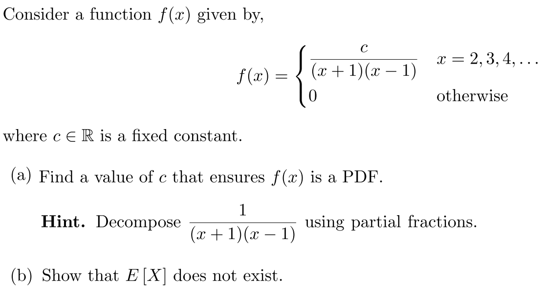 Solved Consider a function f(x) given by, | Chegg.com