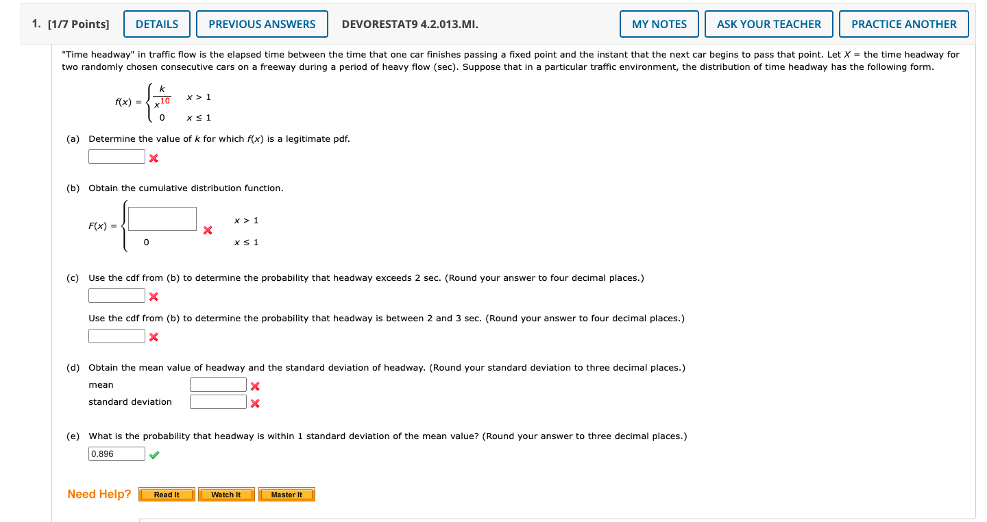 Solved 1. [1/7 Points] DETAILS PREVIOUS ANSWERS DEVORESTAT9 | Chegg.com