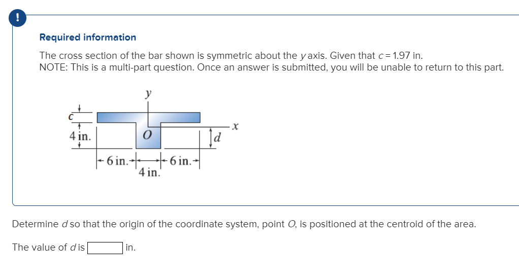 Solved Required information The cross section of the bar | Chegg.com
