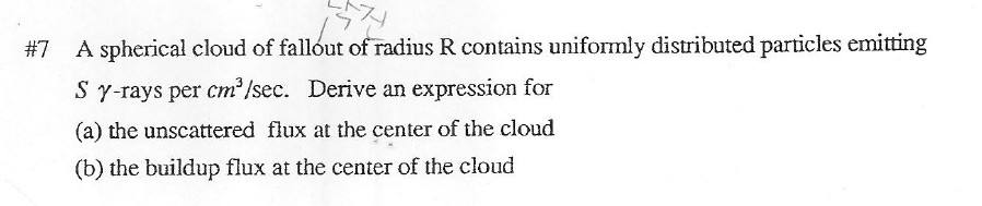 Solved A spherical cloud of fallout of radius R contains | Chegg.com