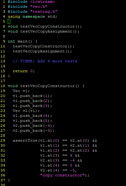 Solved Objectives: - Implement The Big 3 for the Vector ADT | Chegg.com