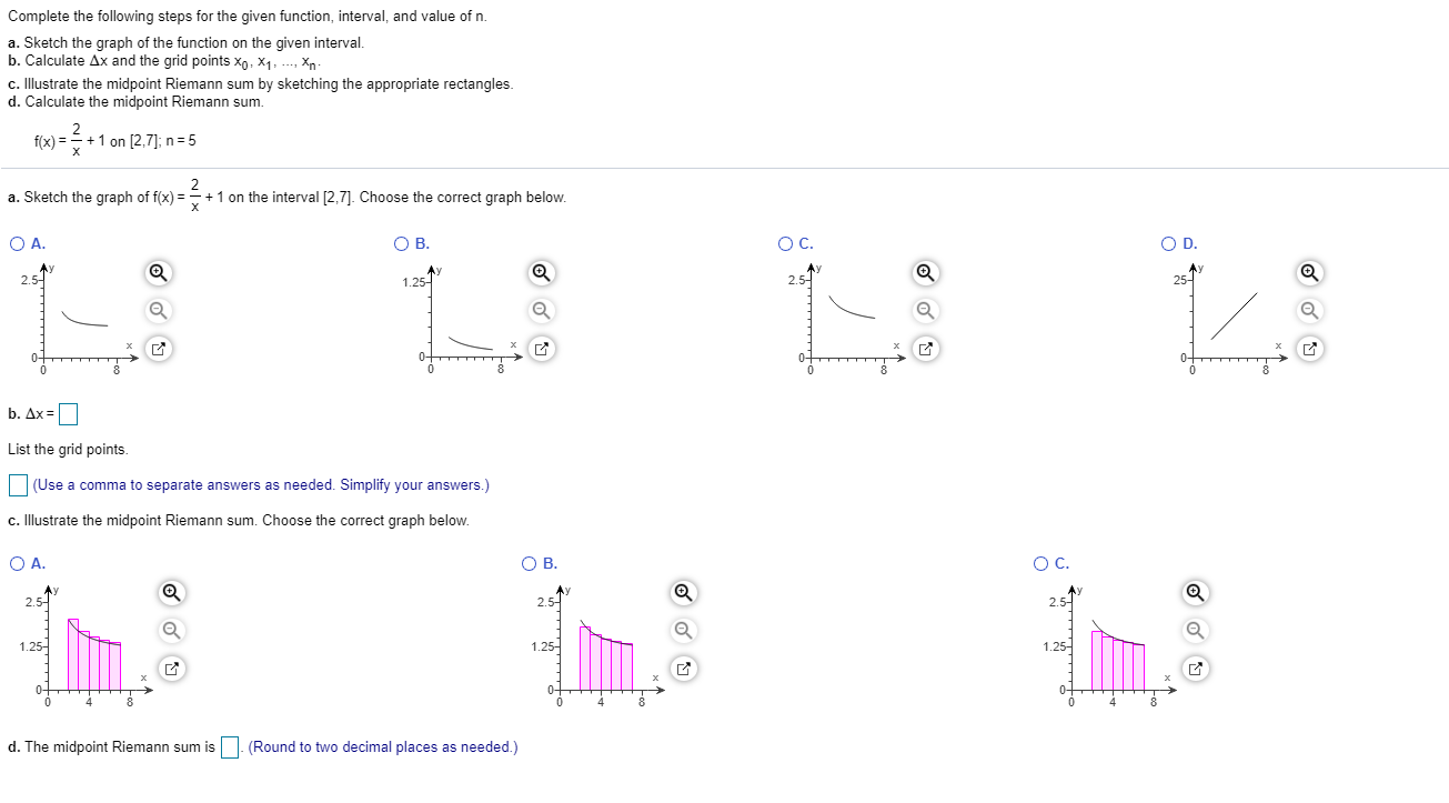 Solved Complete the following steps for the given function, | Chegg.com