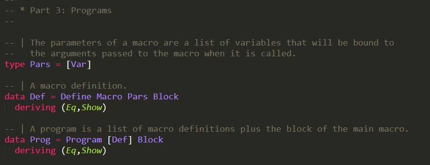 * Part 3: Programs | The parameters of a macro are a | Chegg.com