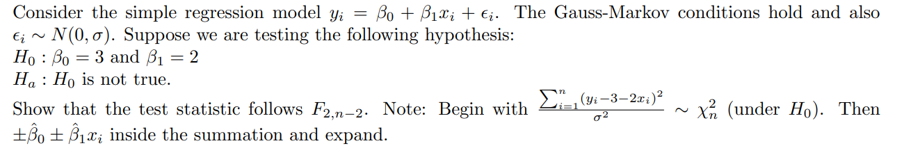 Solved Consider the simple regression model Yi = Bo + Bixi | Chegg.com