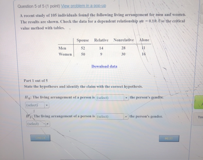 Solved Question 5 of 5 (1 point) View problem in a.pop-up A | Chegg.com