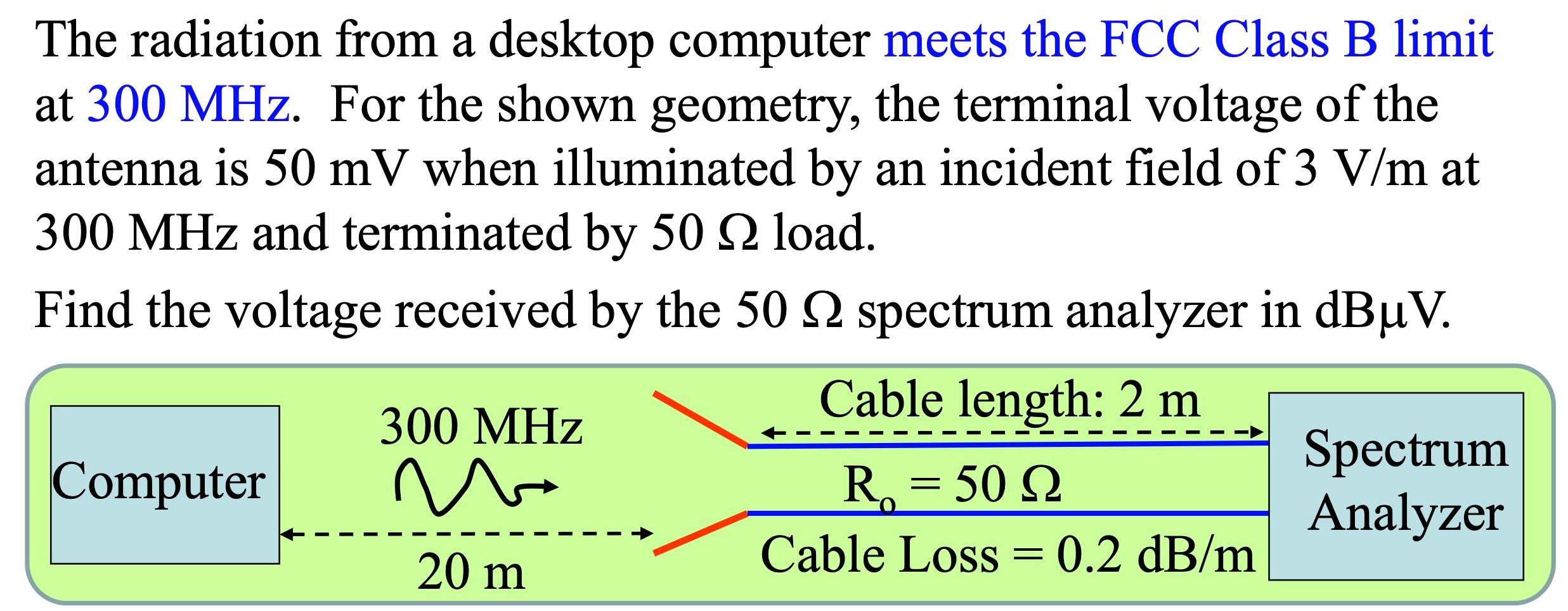 Solved The radiation from a desktop computer meets the FCC | Chegg.com