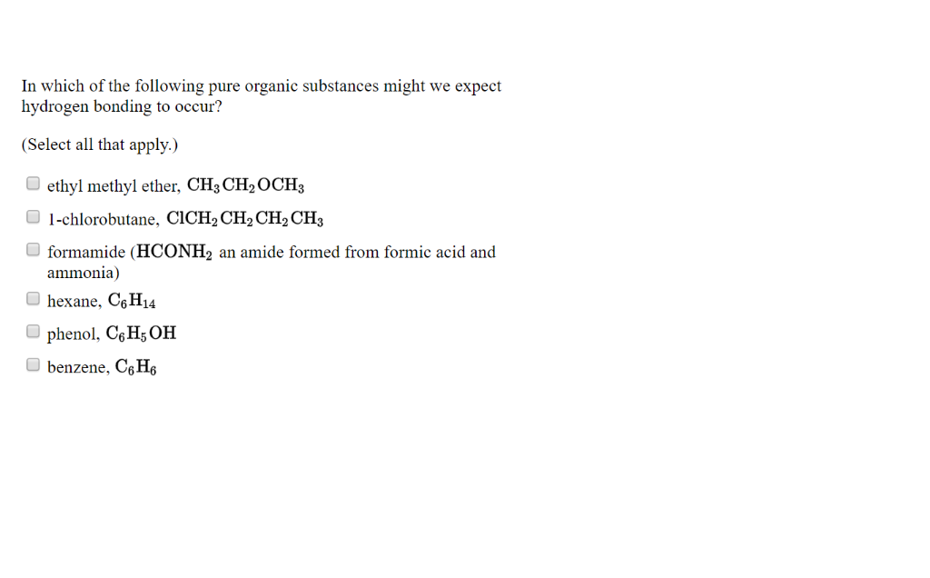 Solved In which of the following pure organic substances | Chegg.com