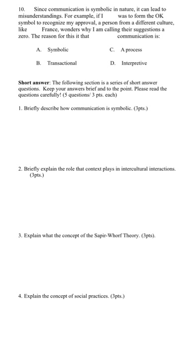 Solved Section 1: Multiple Choice (10 questions/2 points | Chegg.com