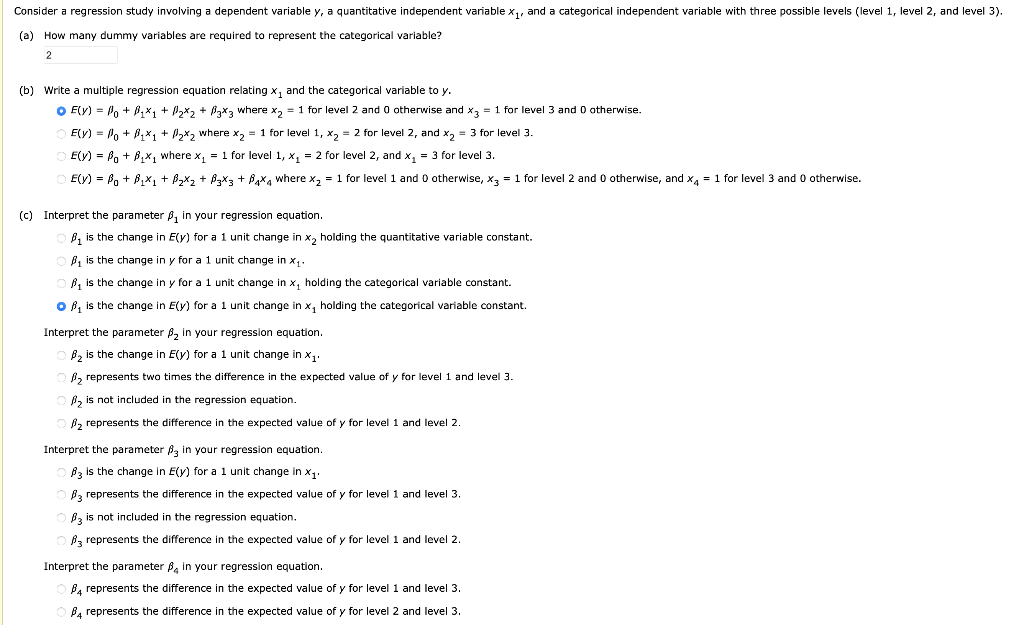 Solved (a) How many dummy variables are required to | Chegg.com