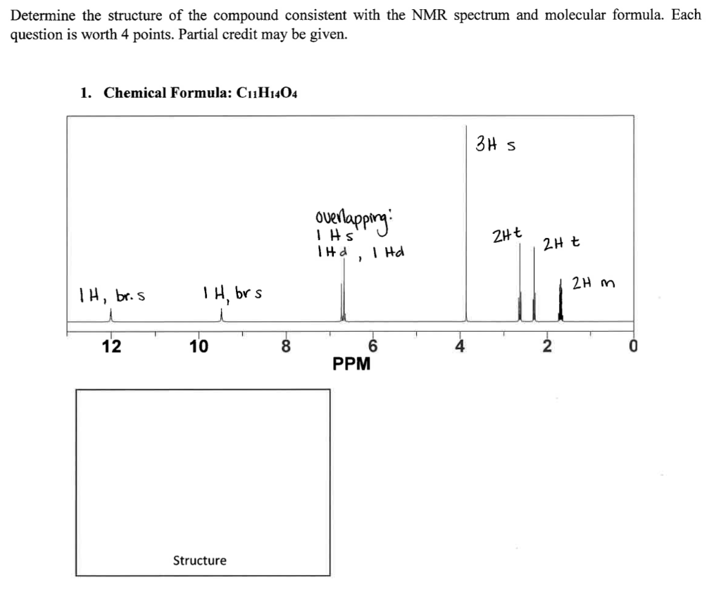 Solved Determine the structure of the compound consistent | Chegg.com