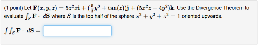 Solved (1 ﻿point) ﻿Let | Chegg.com