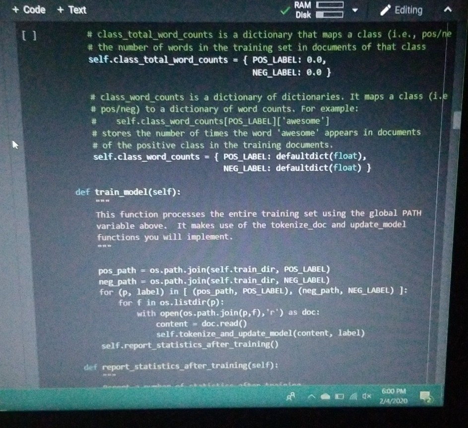 The following cell contains code that will be | Chegg.com
