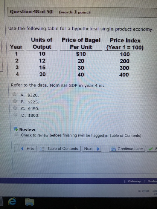 Solved Use the following table for a hypothetical | Chegg.com