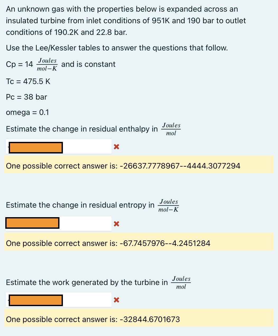 Solved An unknown gas with the properties below is expanded | Chegg.com
