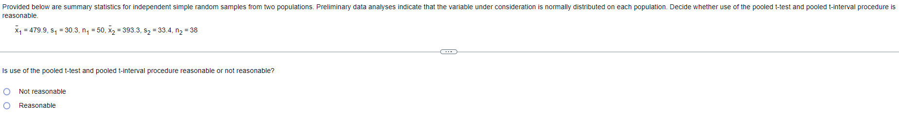 Solved Provided below are summary statistics for independent | Chegg.com