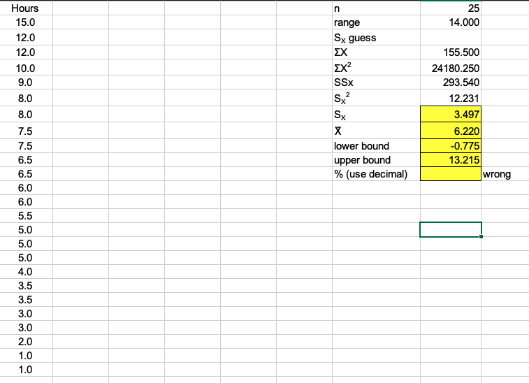 What is Sx Guess and % use Decimal | Chegg.com