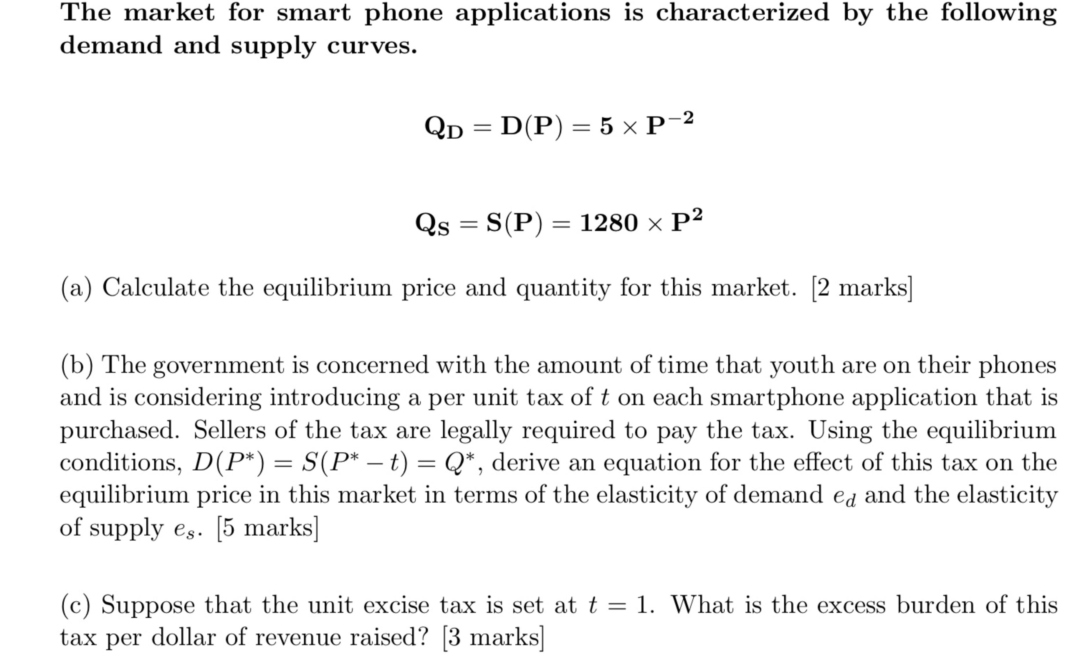 Solved The market for smart phone applications is | Chegg.com