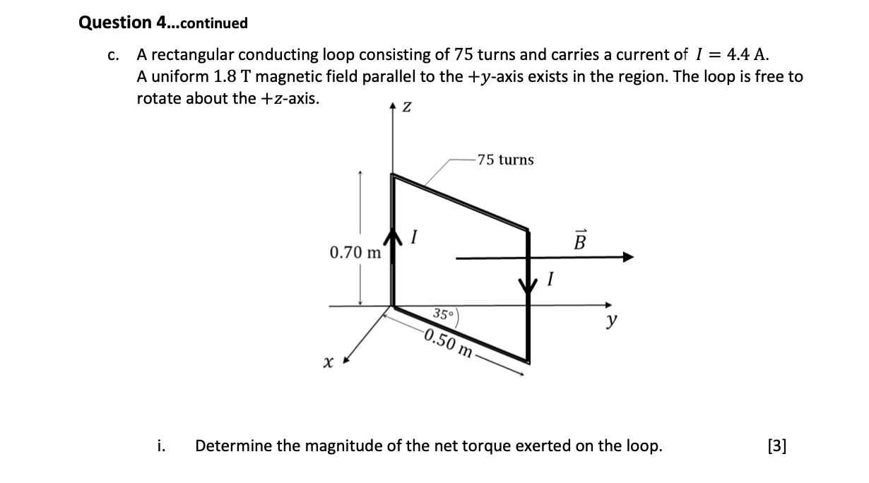Solved destion 4 ...continued c. A rectangular conducting | Chegg.com