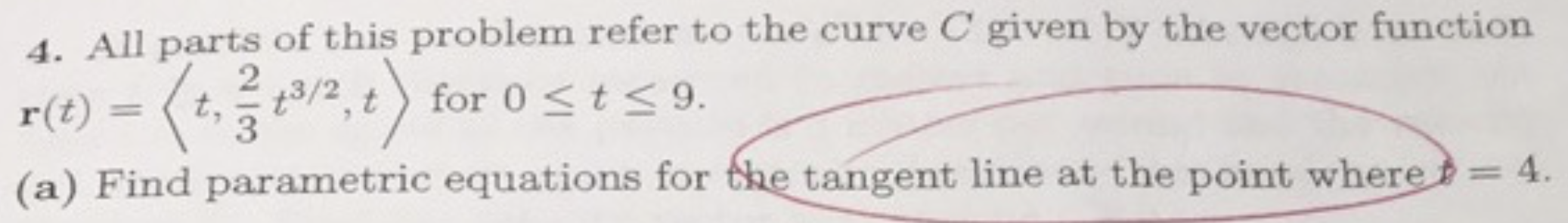 Solved 4 All Parts Of This Problem Refer To The Curve C 1518