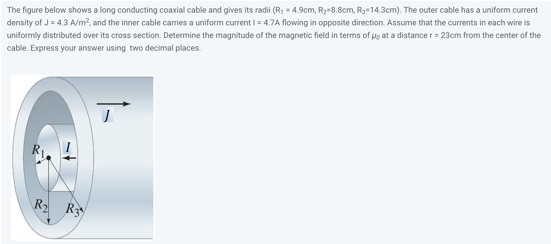 Solved The figure below shows a long conducting coaxial | Chegg.com