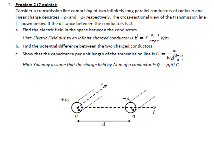Solved 2. Problem 2 (7 points): Consider a transmission line | Chegg.com
