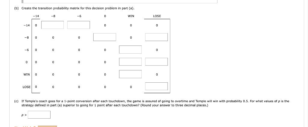 Solved In American football, touchdowns are worth 6 points. | Chegg.com