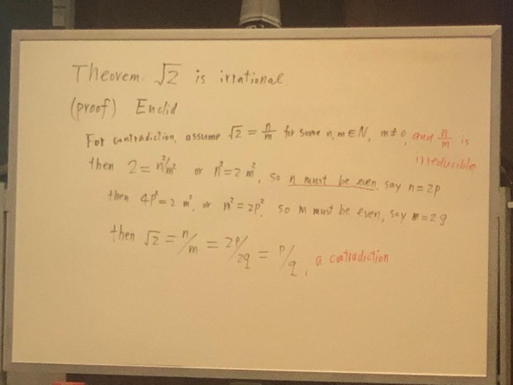 Solved Theorem 2 is irrational (proof) Enclid For | Chegg.com