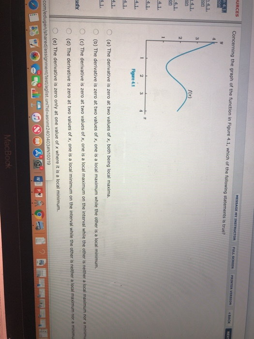 Solved URCES Concerning the graph of the function in Figure | Chegg.com