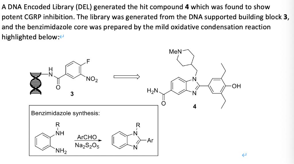 A DNA Encoded Library (DEL) generated the hit | Chegg.com
