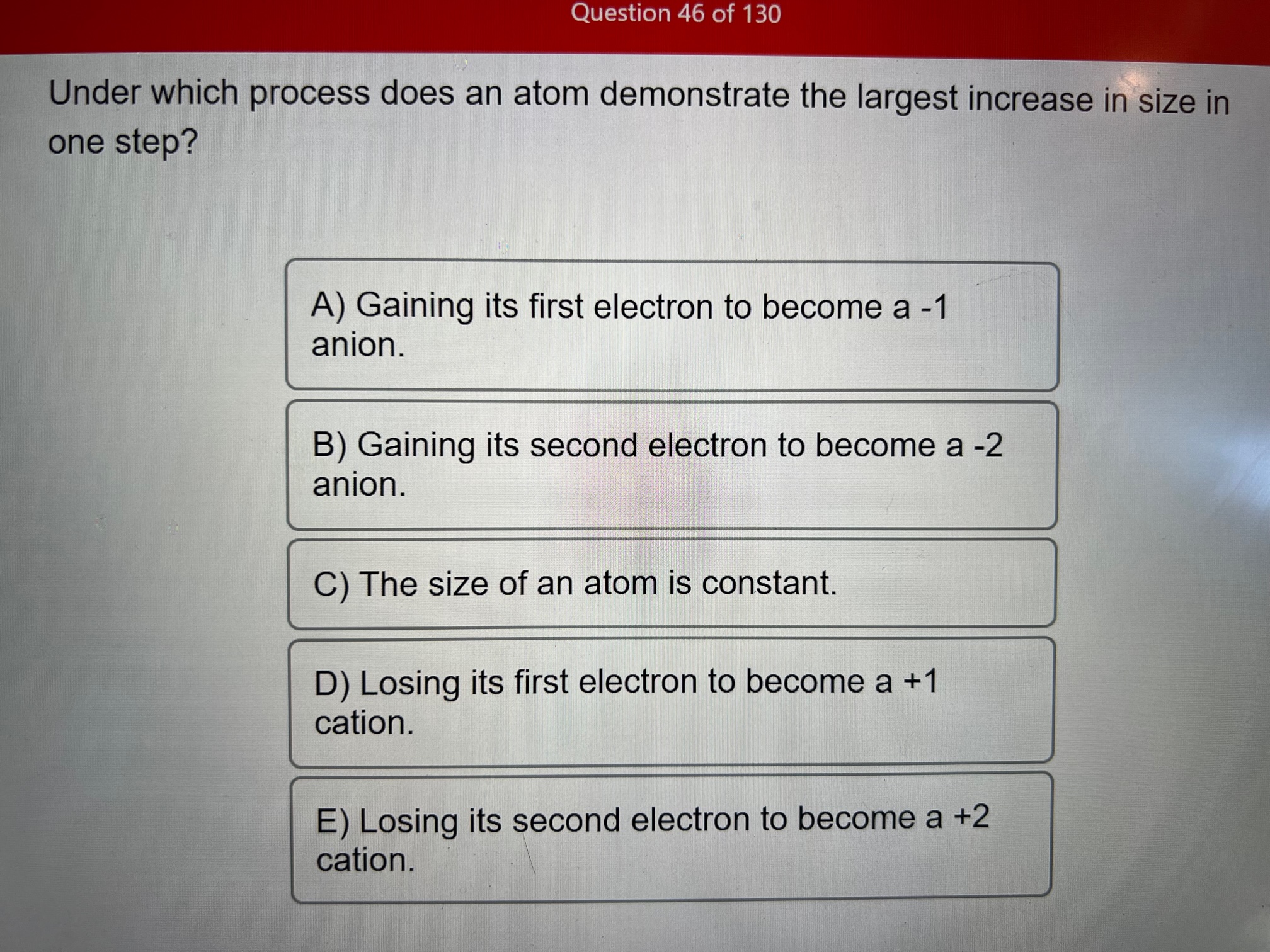 Solved Under which process does an atom demonstrate the | Chegg.com