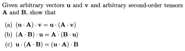 Solved Given arbitrary vectors u and v and arbitrary | Chegg.com
