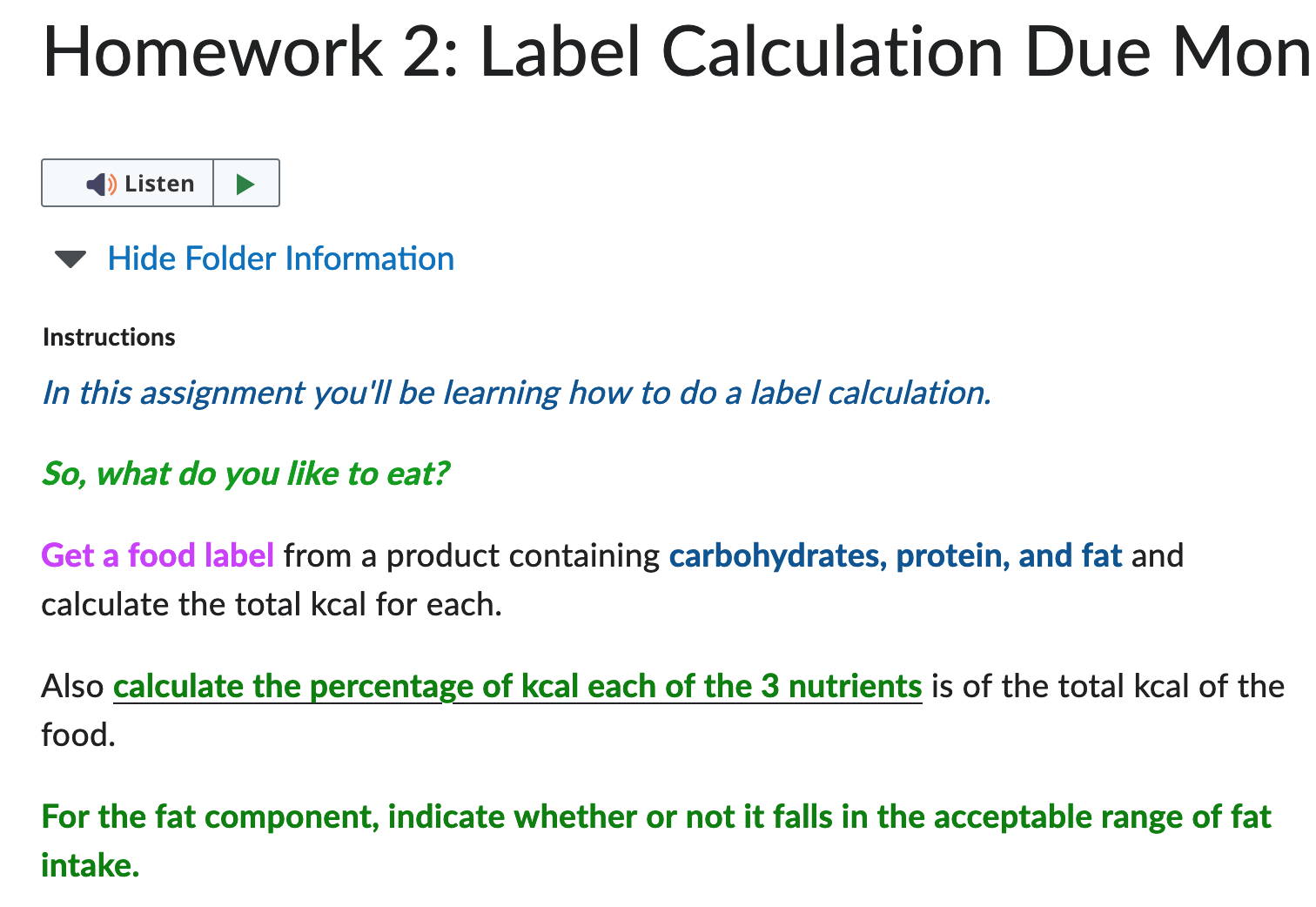 Solved Homework 2: Label Calculation Due Mon Hide Folder | Chegg.com