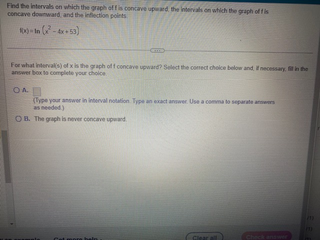 Solved Find the intervals on which the graph of f is concave | Chegg.com