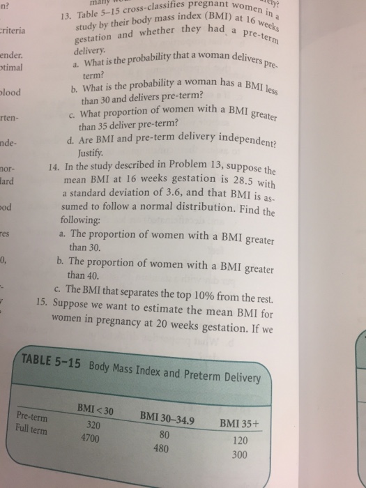 Solved Table 5-15 cross-classifies pregnant woman in a study | Chegg.com