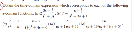 Solved Obtain the time-domain expression which corresponds | Chegg.com