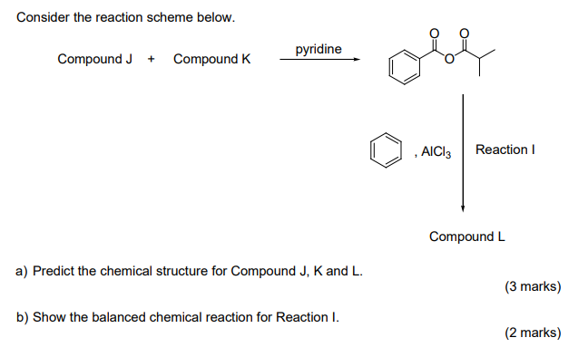 Solved Consider the reaction scheme below. Compound J+ | Chegg.com