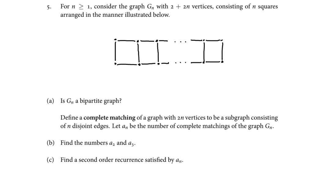Solved 5. For n > 1, consider the graph Gn with 2 + 2n | Chegg.com