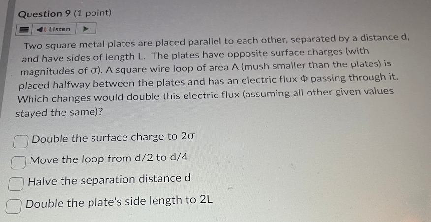 Solved Two square metal plates are placed parallel to each | Chegg.com