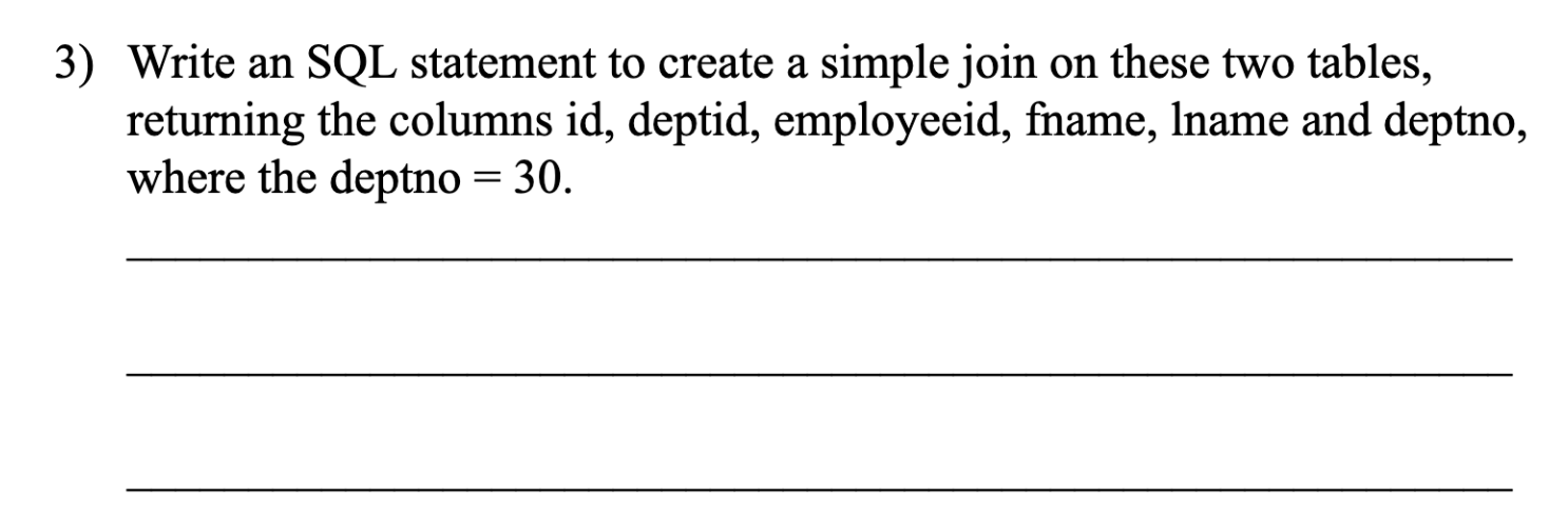 Solved 10) Given a table [Employee) with the following | Chegg.com