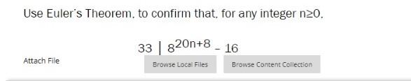 Solved Use Euler's Theorem, to confirm that, for any integer | Chegg.com