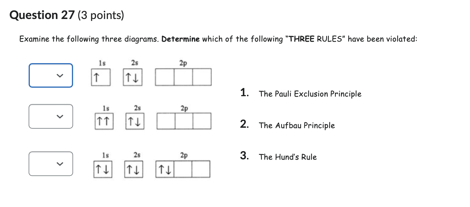 Solved Examine the following three diagrams. Determine which | Chegg.com
