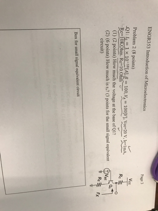 Solved ENGR353 Introduction of Microelectronics Page 3 | Chegg.com